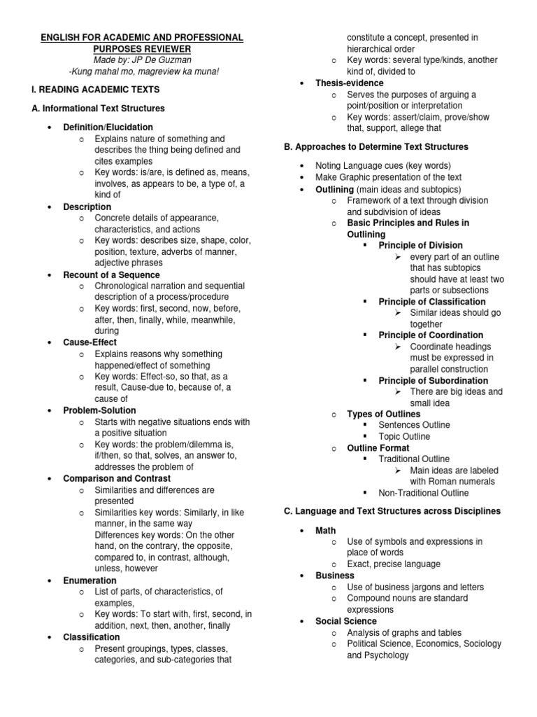 Eapp Reviewer | PDF | Argument | Critical Thinking