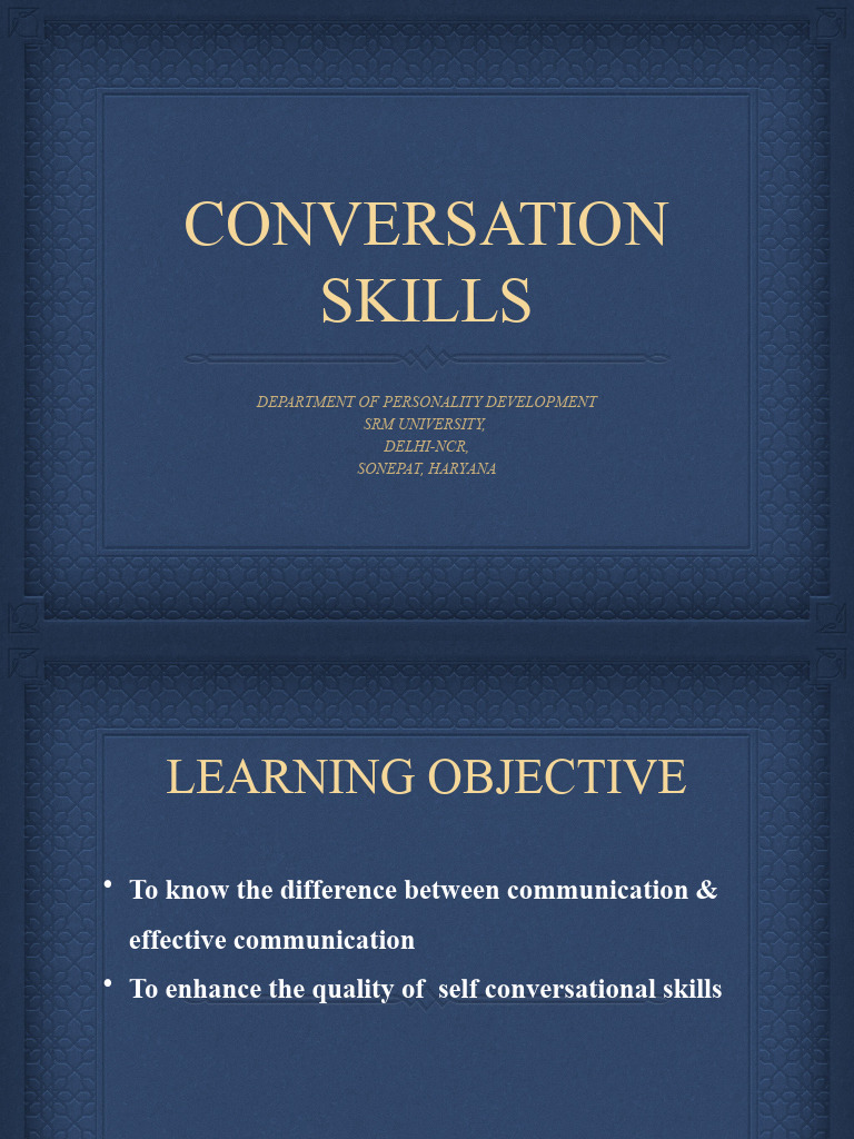 Conversation Skills | PDF