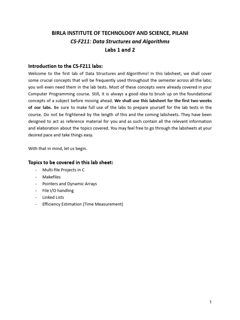 Labsheet 1 | PDF | Pointer (Computer Programming) | Software