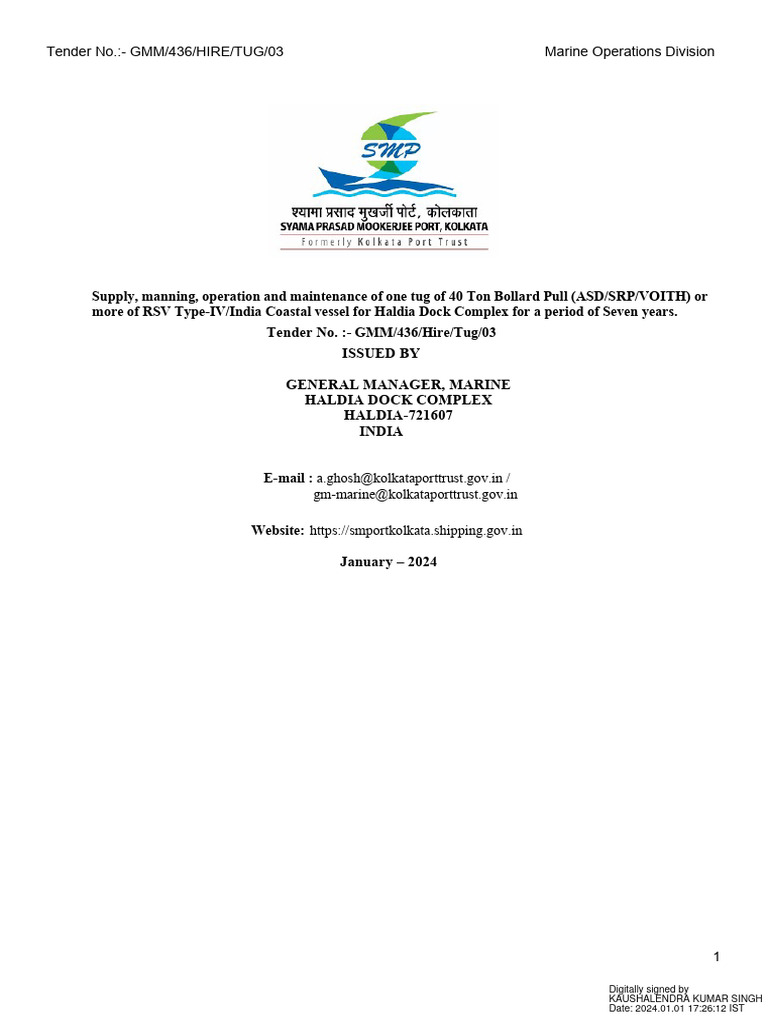 Digitally Signed by Kaushalendra Kumar Singh Date: 2024.01.01 17:26:12 IST | PDF