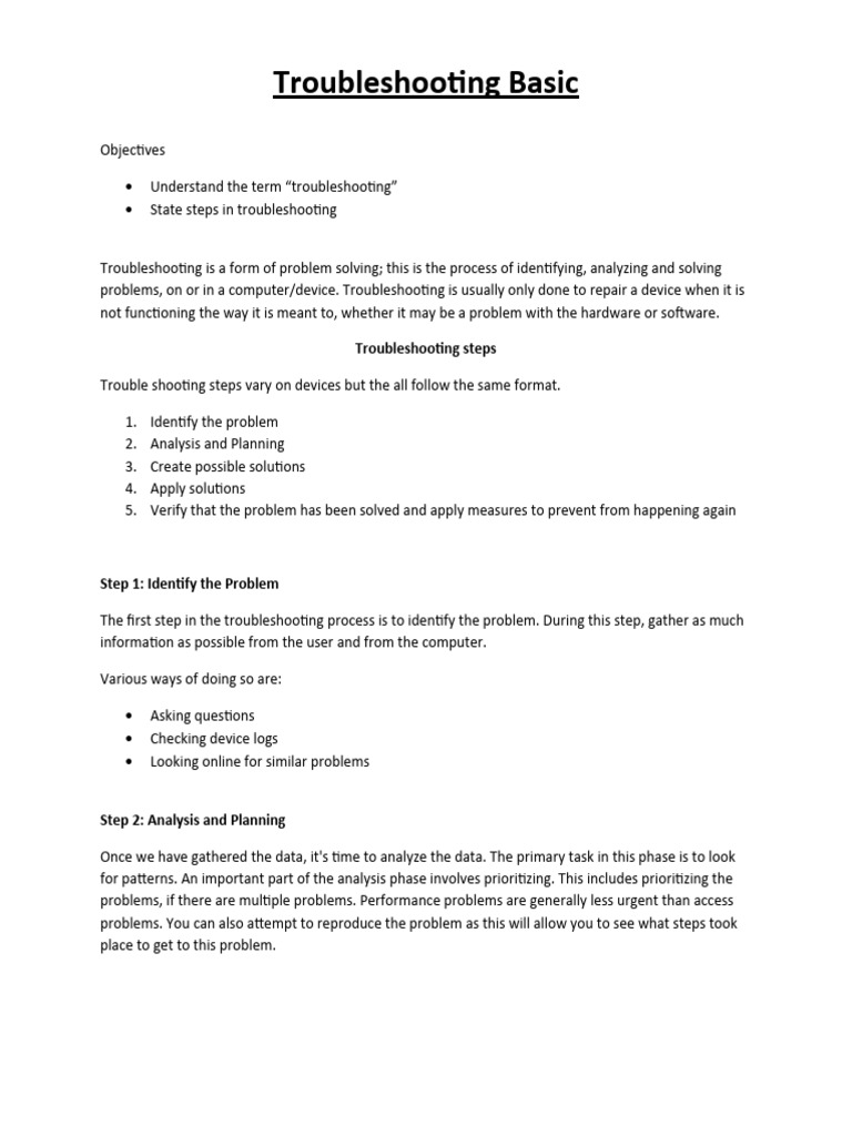 Trouble Shooting | PDF | Troubleshooting | Information Science