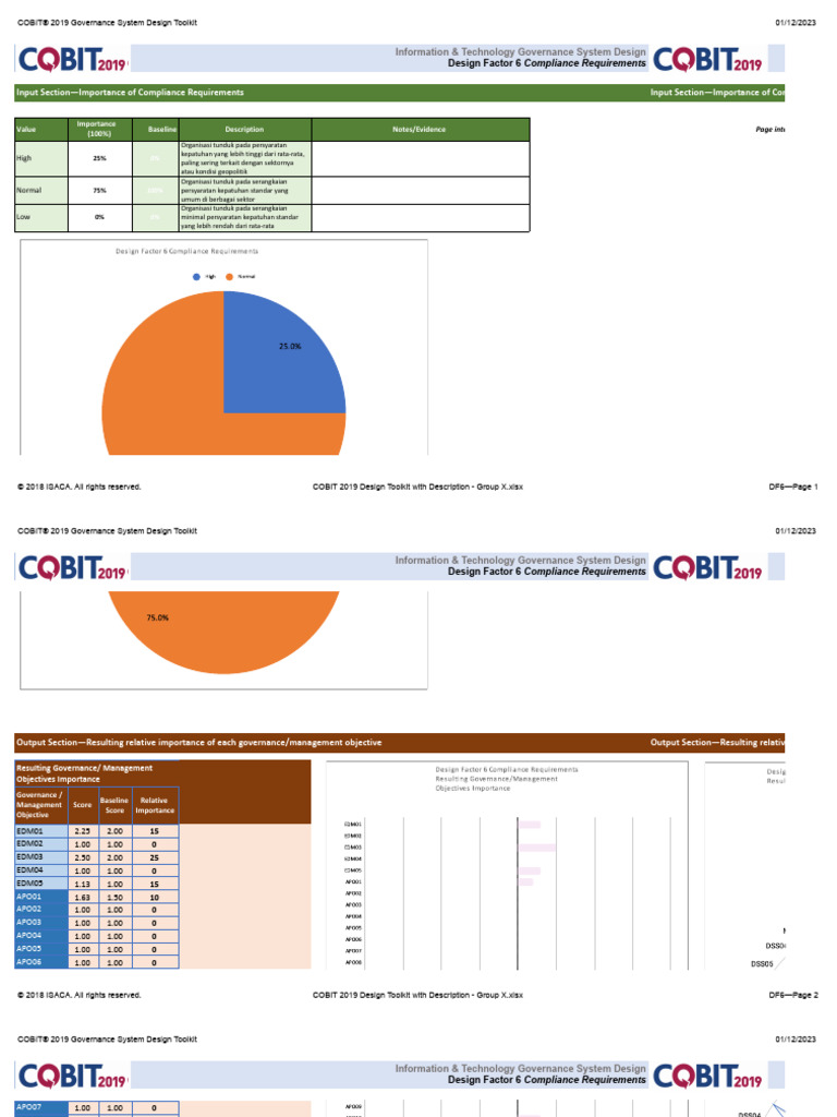 COBIT 2019 Design Toolkit With Description - Group X.XLSX - DF6 | PDF ...