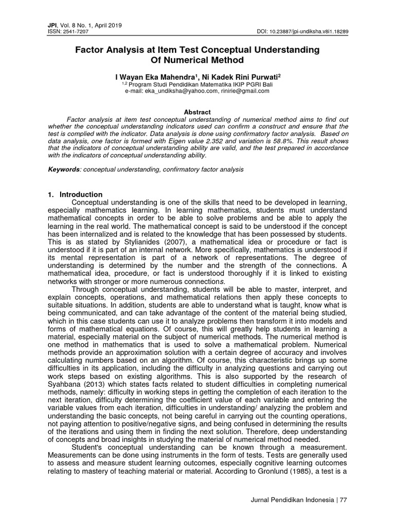 Chintyaariputri,+77 82+ +18289 26852 1 CE | PDF | Factor Analysis | Validity (Statistics)