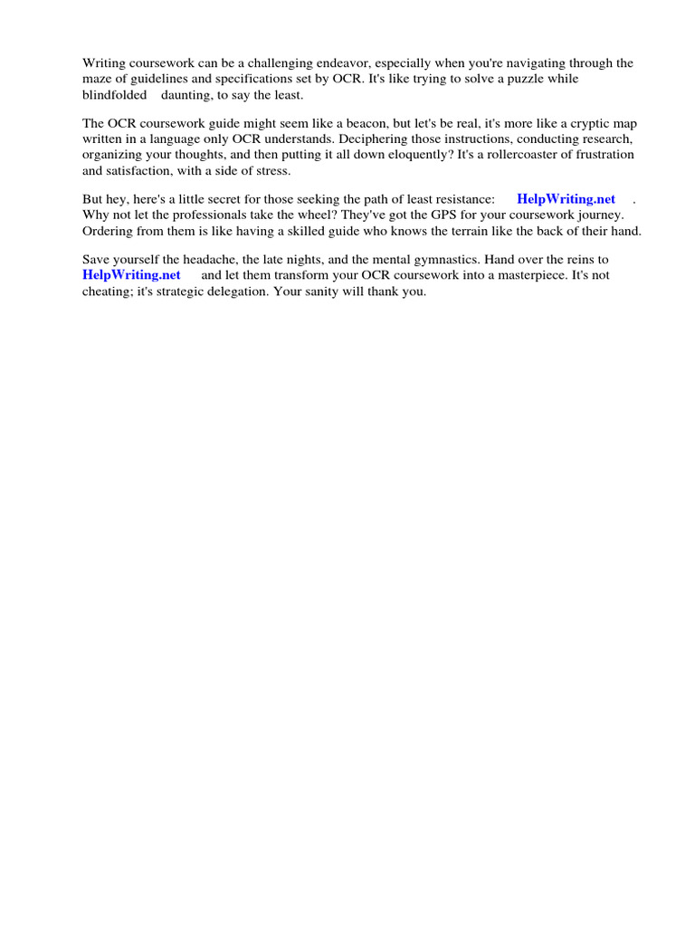 Ocr Coursework Guide Pdf Facebook Linked In 2165
