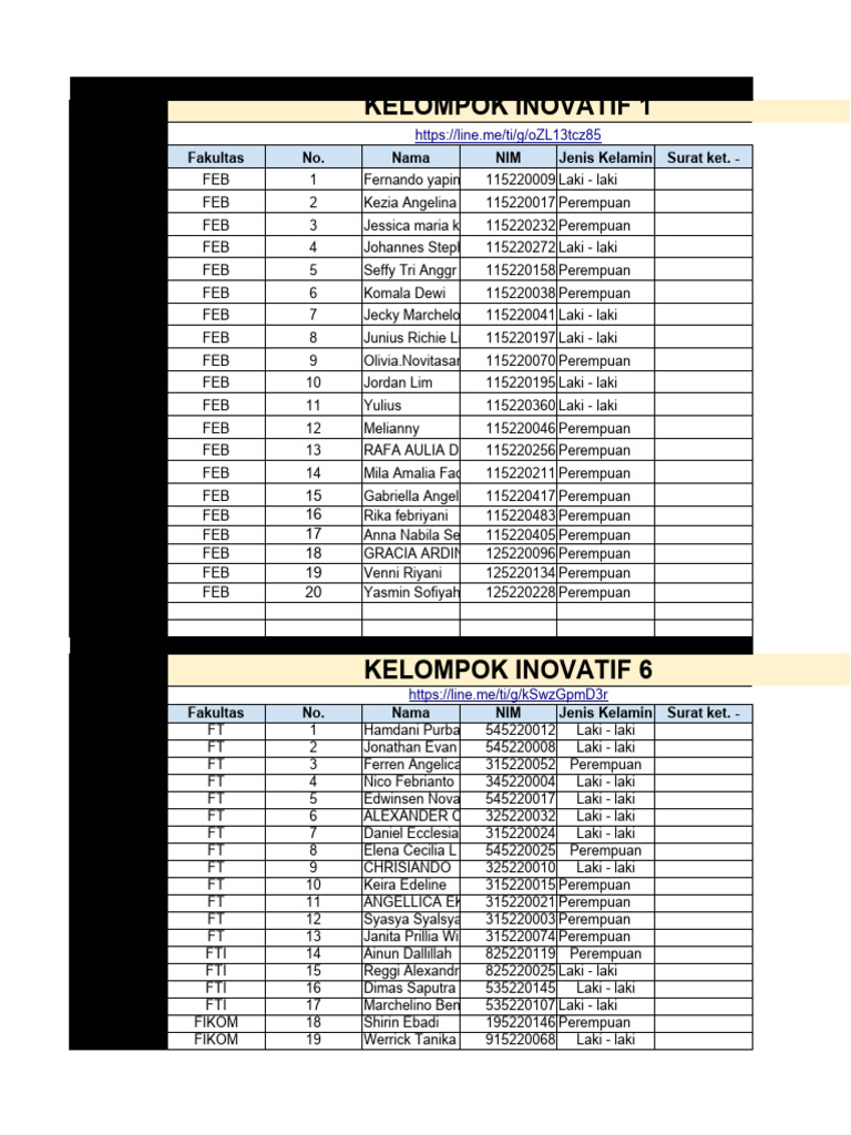 Data Kelompok Bebek | PDF