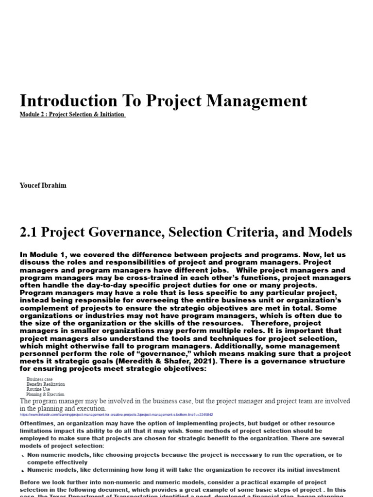 Project Management Module 2 | PDF | Net Present Value | Economies Project Management Module 2 | PDF | Net Present Value | Economies