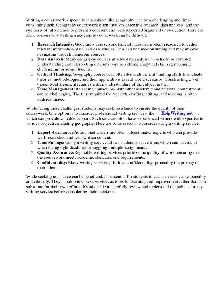 Geography Coursework Evaluation | PDF | Survey Methodology | Tourism