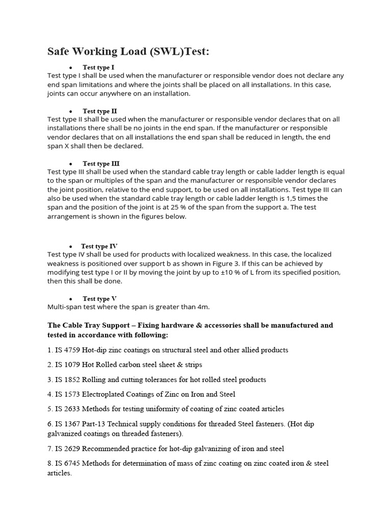 Cable Tray Type Tests | PDF