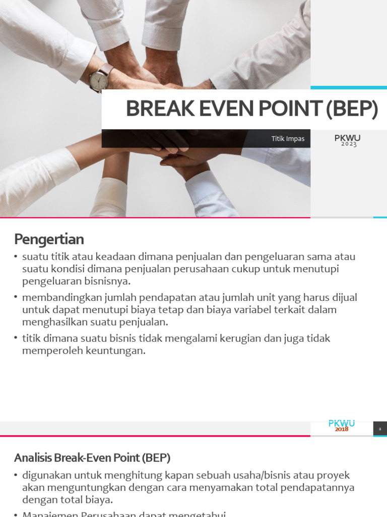 Break Even Point BEP PKWU KELAS XII | PDF