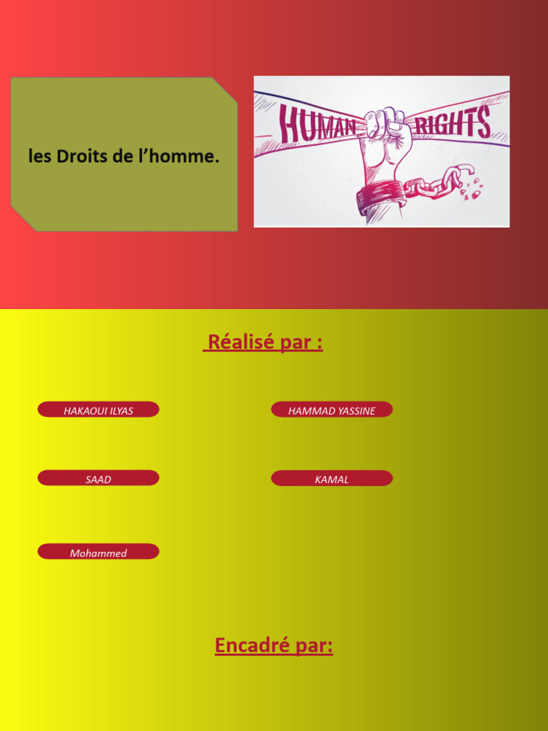 Présentation Les Droits Humains (1) .PPTX (Lecture Seule) | PDF ...