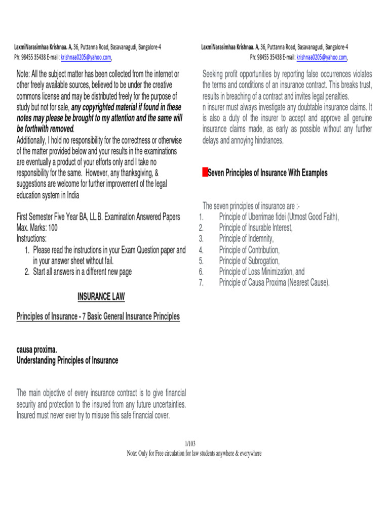 Insurance Law | PDF | Insurance | Assignment (Law)