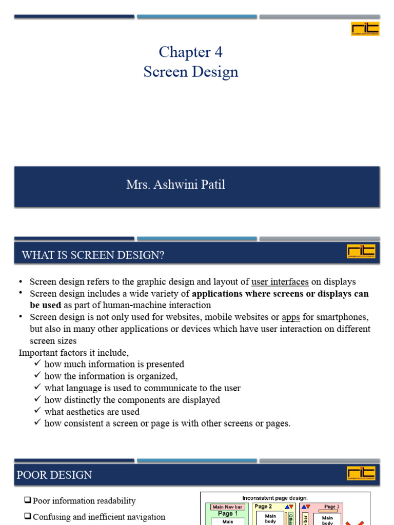 Chapter 3 Screen Design | PDF | Composition (Visual Arts) | Information Retrieval