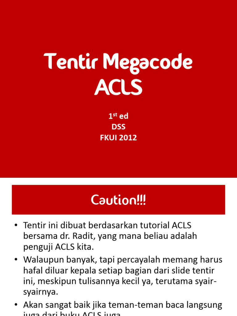 Tentir Megacode ACLS 1st Ed | PDF