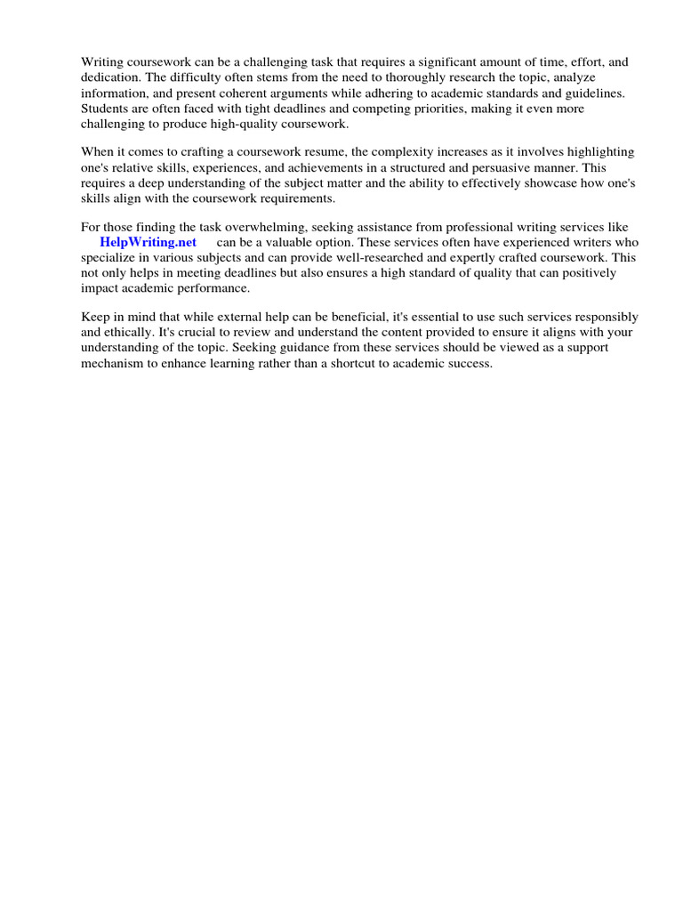 Relative Coursework Resume | Download Free PDF | Résumé | Http Cookie