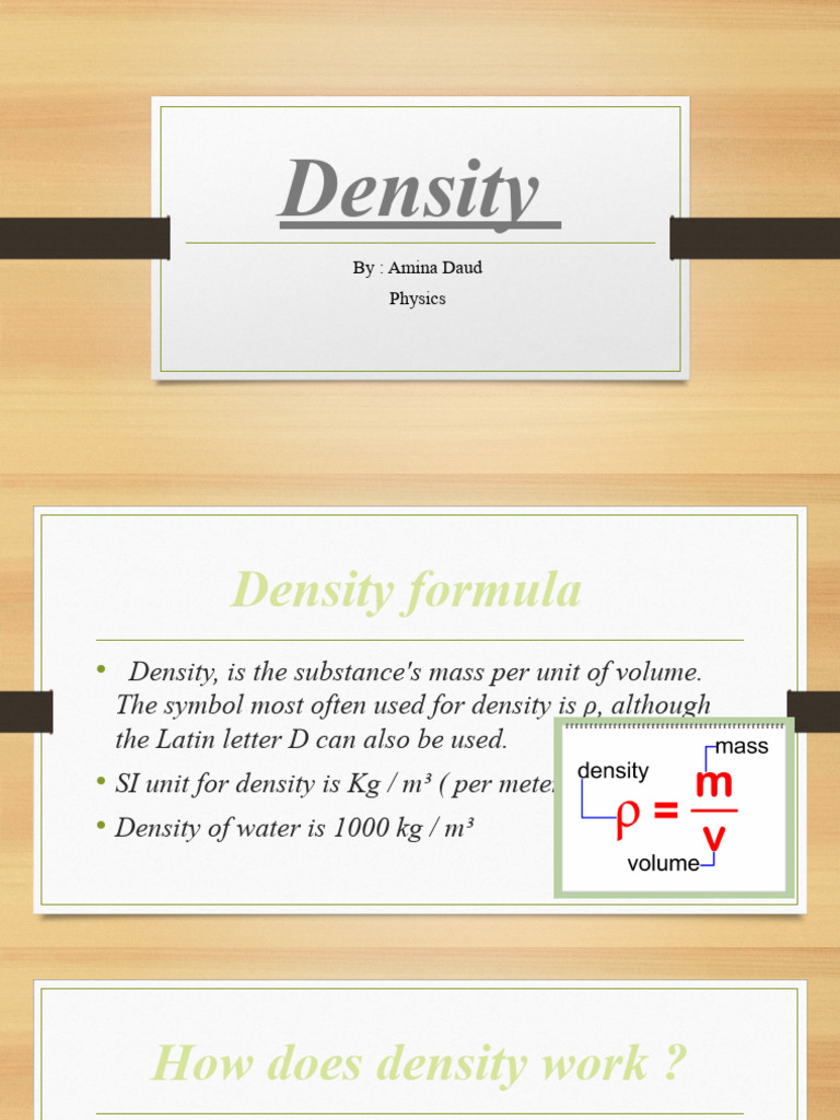 Understanding Density in Physics | PDF