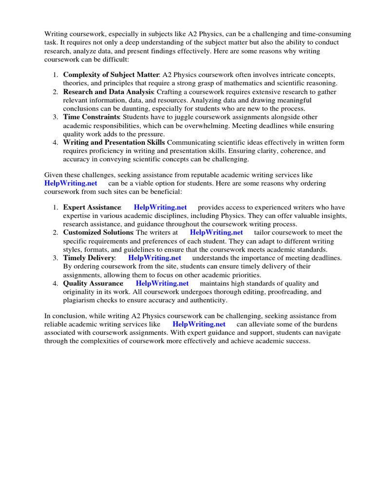 Ocr A2 Physics Coursework Ideas | PDF | Gce Advanced Level (United ...