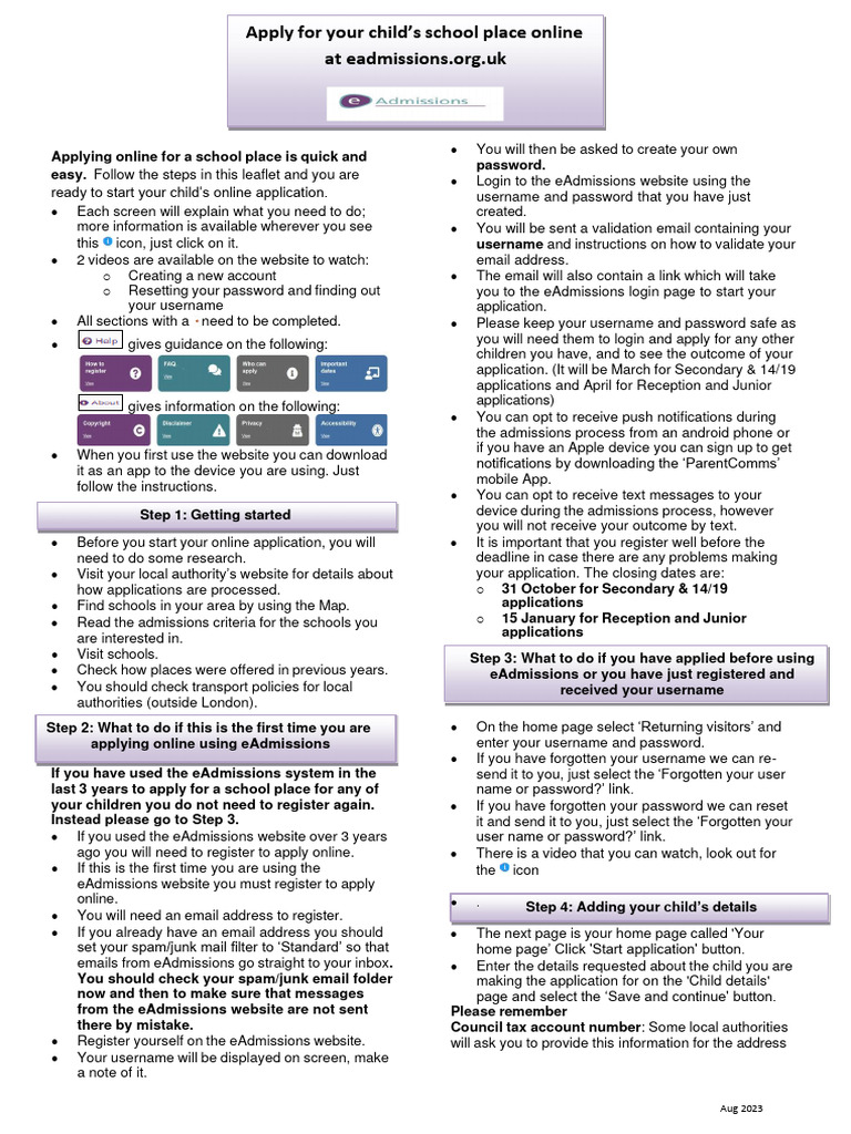 School Application Guide | PDF