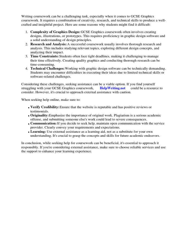 Gcse Graphics Coursework Ideas | PDF