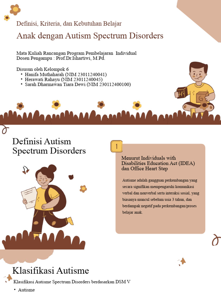 Autisme Spectrum Disorders Pdf