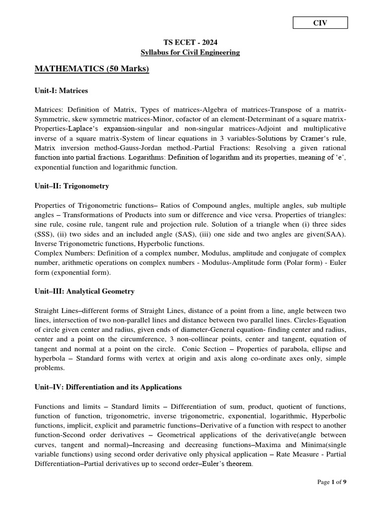 Civil Engineering | PDF | Trigonometric Functions | Integral