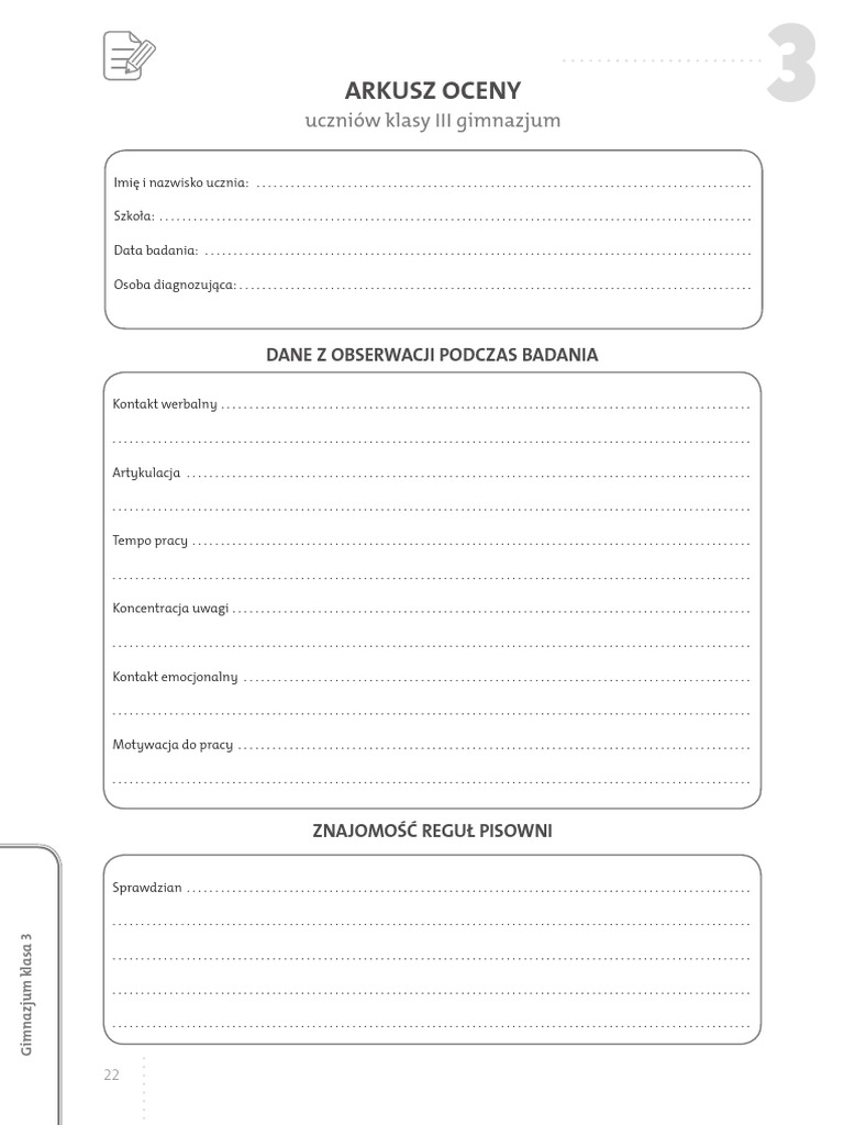 Arkusz Oceny | PDF