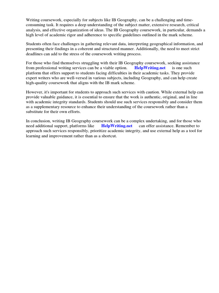 IB Geography Coursework Help | PDF | Geography | Social Media