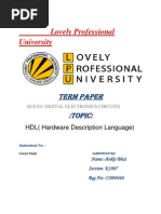 Introduction To HDL Day - 3: STC On HDL For Digital System Design 1 | PDF | Hardware Description ...