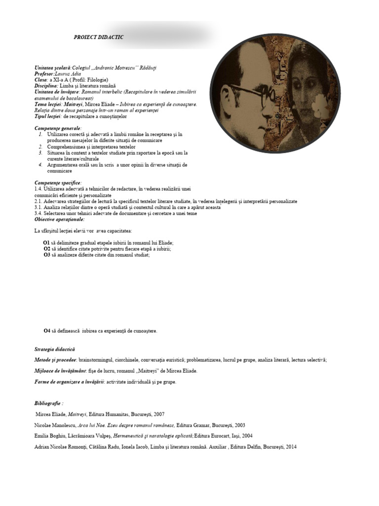 PROIECT 11 A Maitreyi | PDF