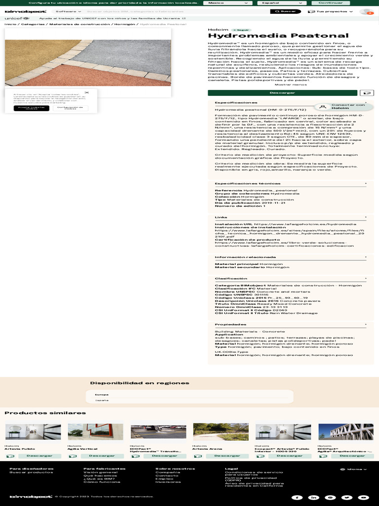 Hydromedia Peatonal | PDF | Hormigón | Cookie HTTP