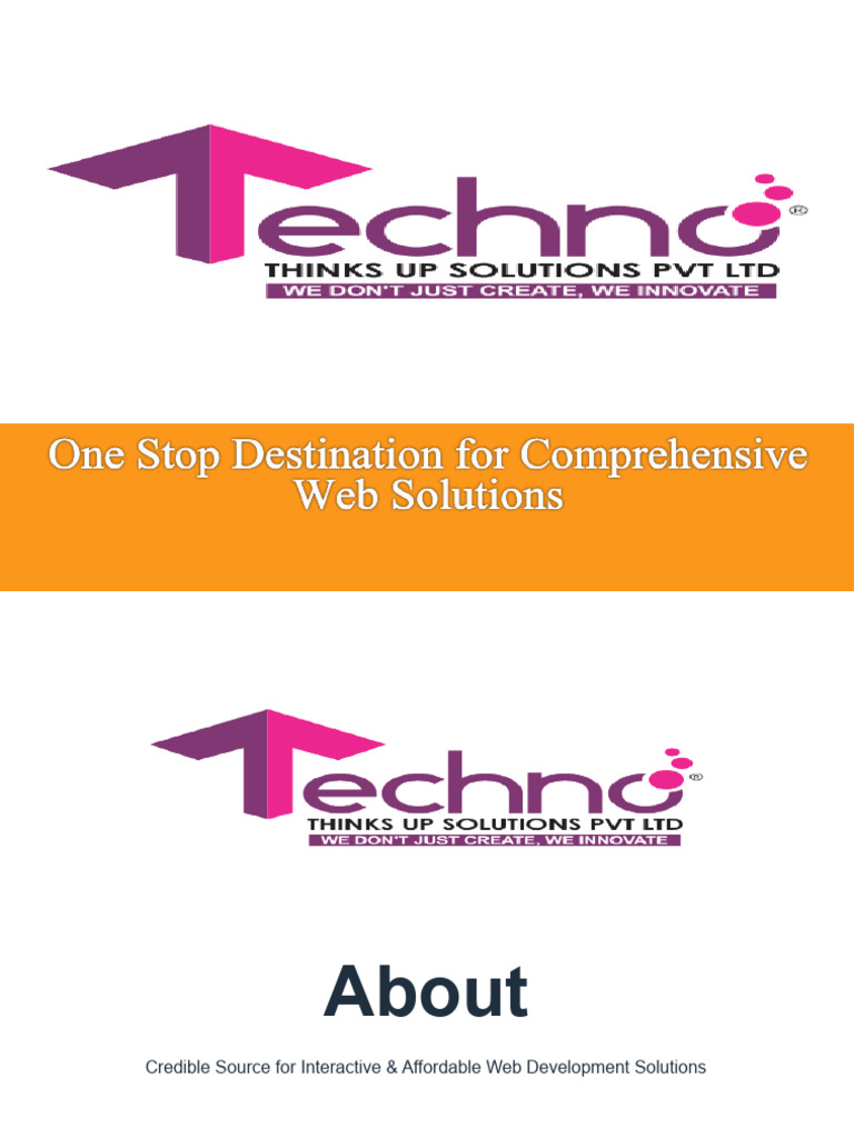 Techno Thinks Up Solutions PVT LTD | PDF | World Wide Web | Internet & Web