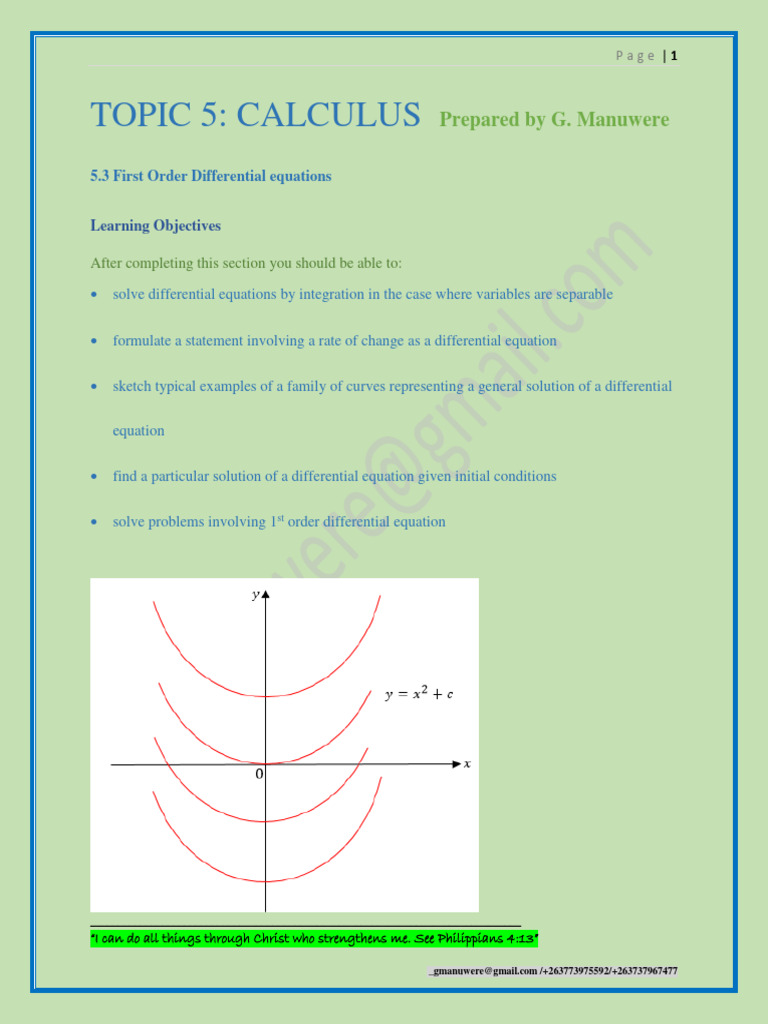 Calculus Differential Equations Pdf Equations Differential Equations