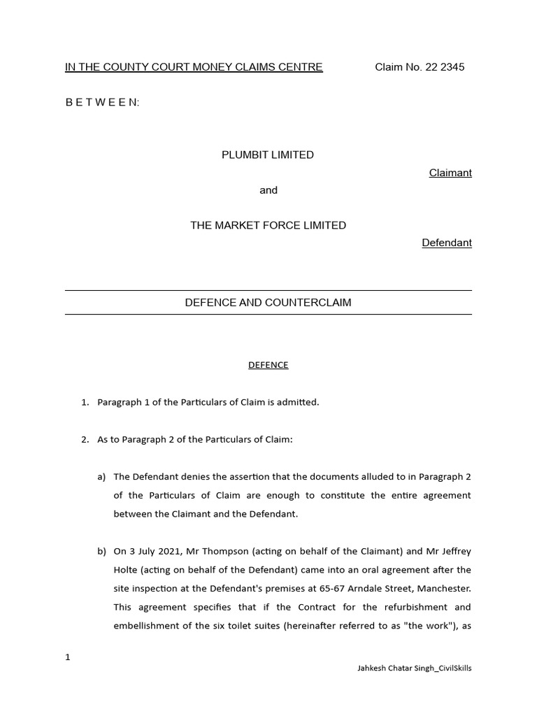 PLUMBIT LIMITED V THE MARKET FORCE LIMITED | Download Free PDF ...