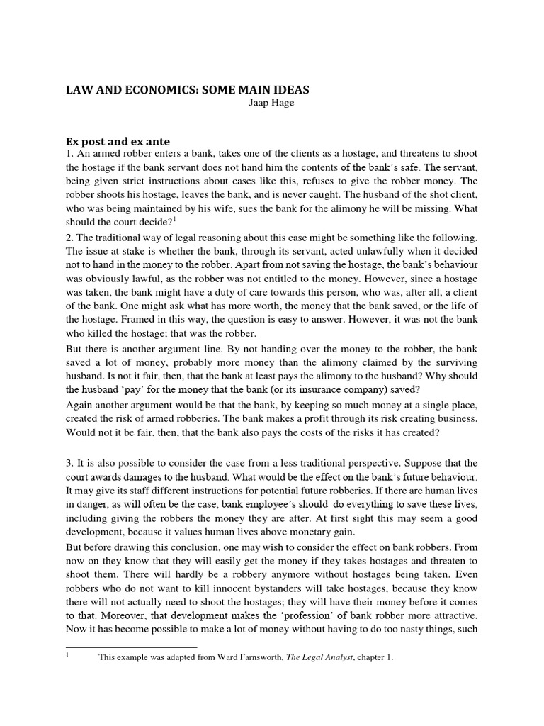 Efficiency and The Learned Hand Formula | PDF | Pareto Efficiency ...