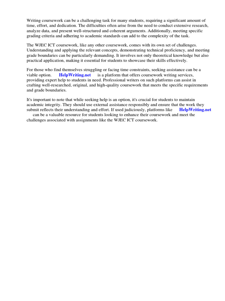 Wjec Ict Coursework Grade Boundaries | PDF | Schools | Educational ...