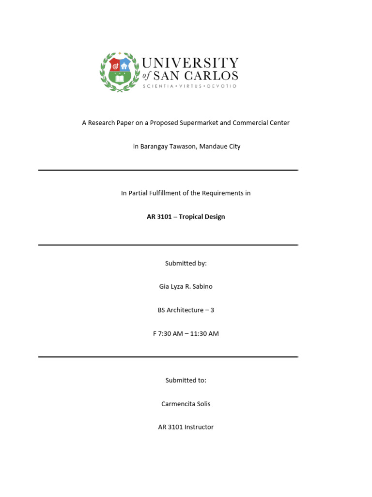 Sabino - Tropical Design Assignment | PDF | Basement | Building Engineering