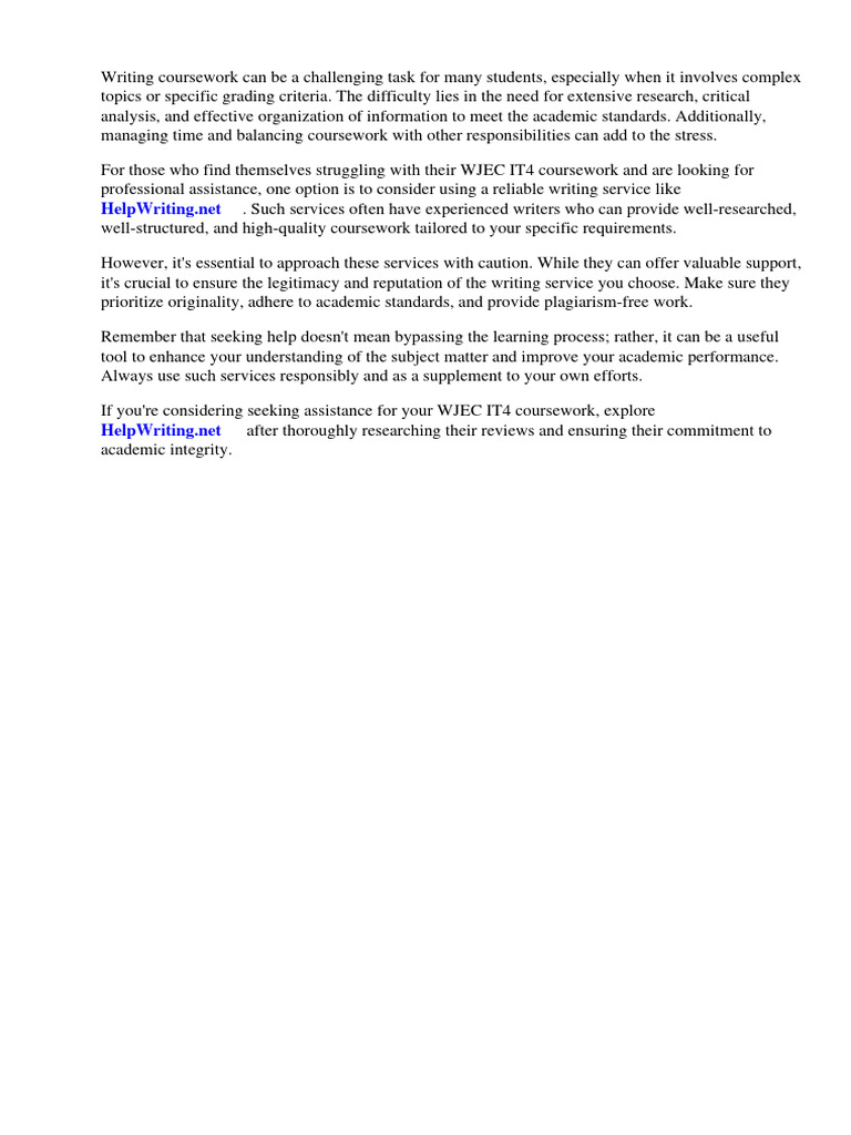 Wjec It4 Coursework Grade Boundaries | PDF | Gce Advanced Level (United ...