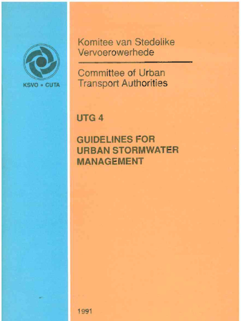 UTG4 - Guidelines For Urban Stormwater Management | PDF