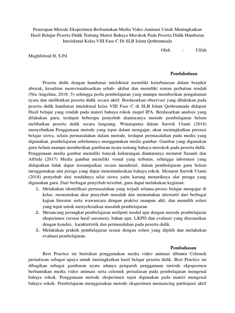 Best Practice Siklus 2 | PDF