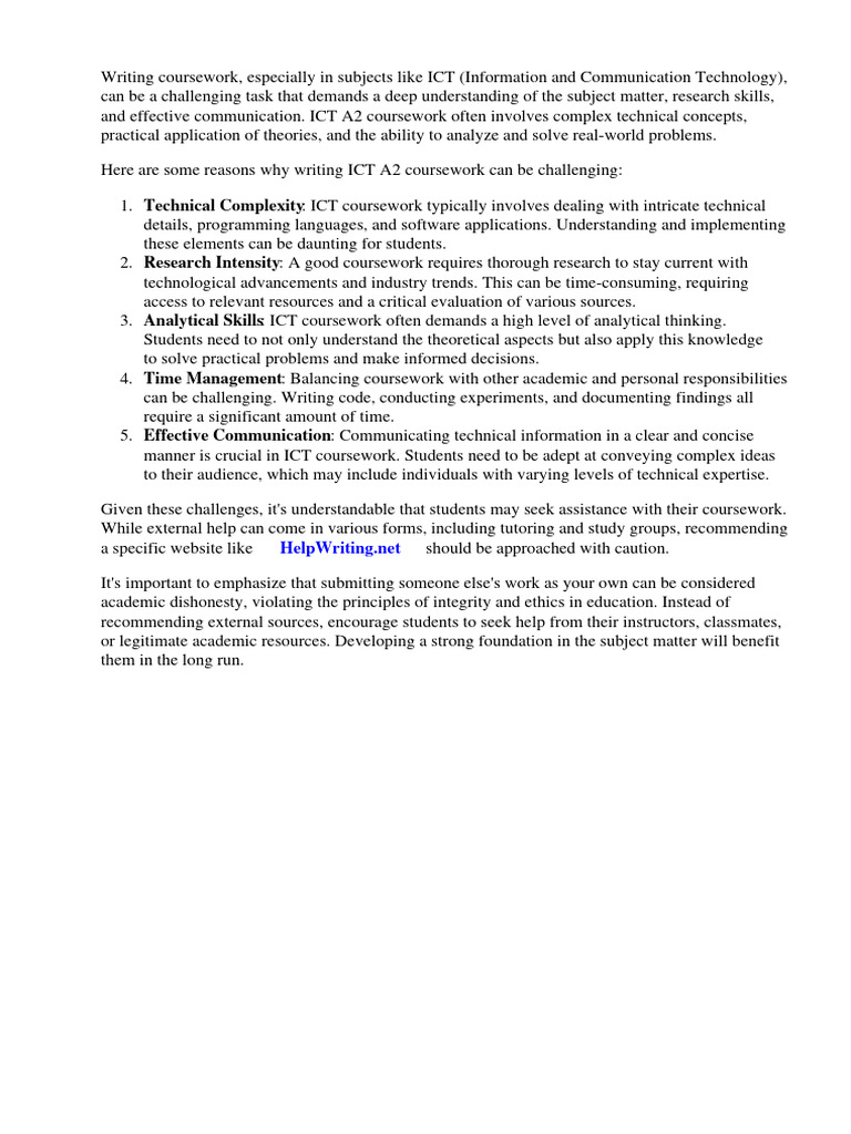 Ict A2 Coursework Examples | PDF | Communication | Information And ...