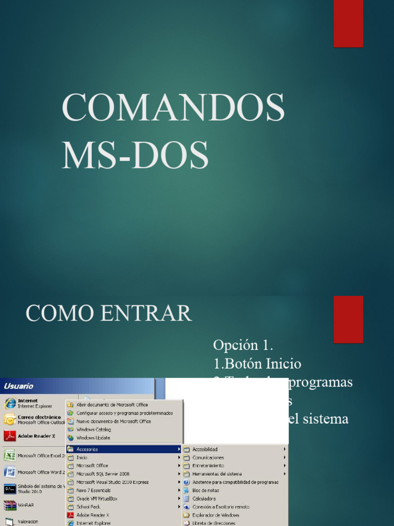 Comandos Ms Dos | PDF Comandos Ms Dos | PDF