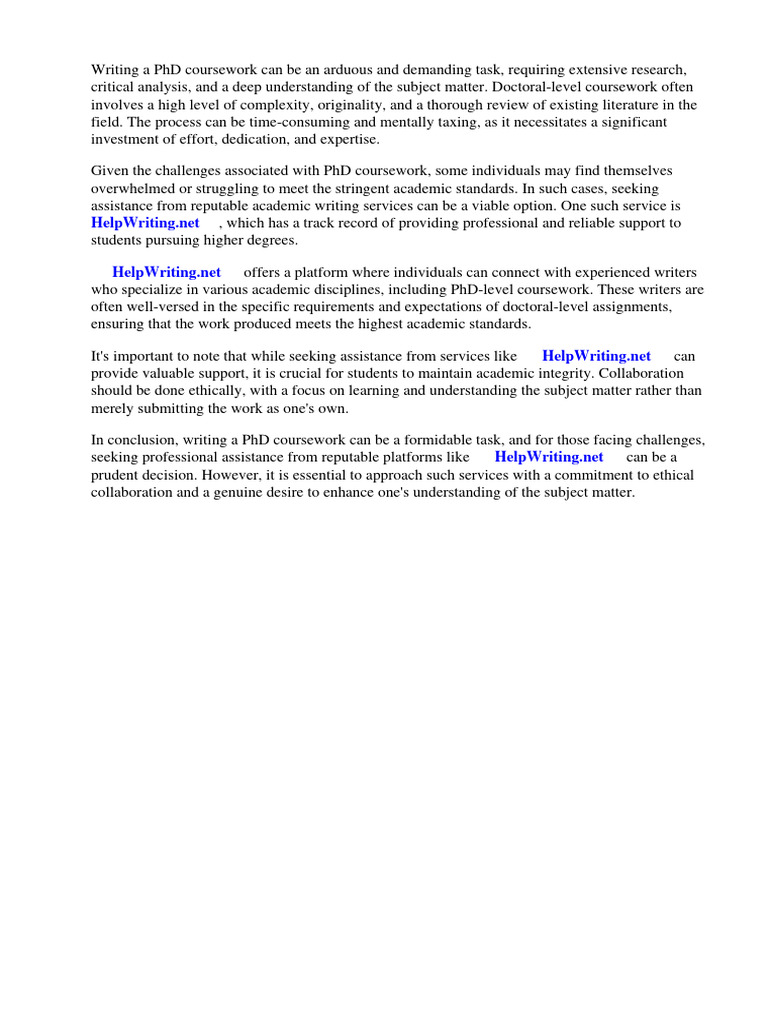 PHD Coursework Uitm | PDF