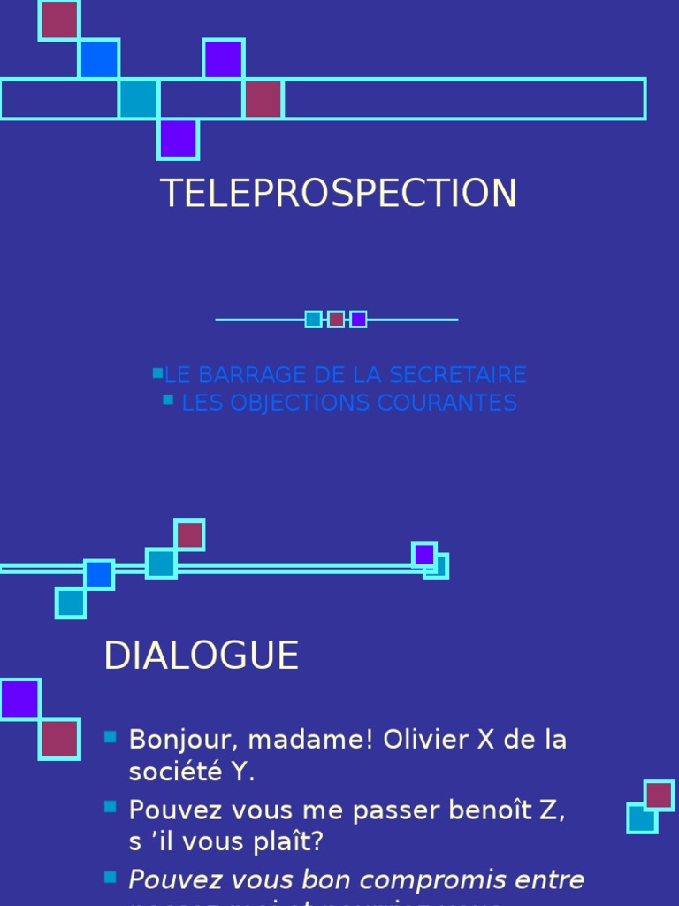 Technique de Vente TELEPROSPECTION | PDF