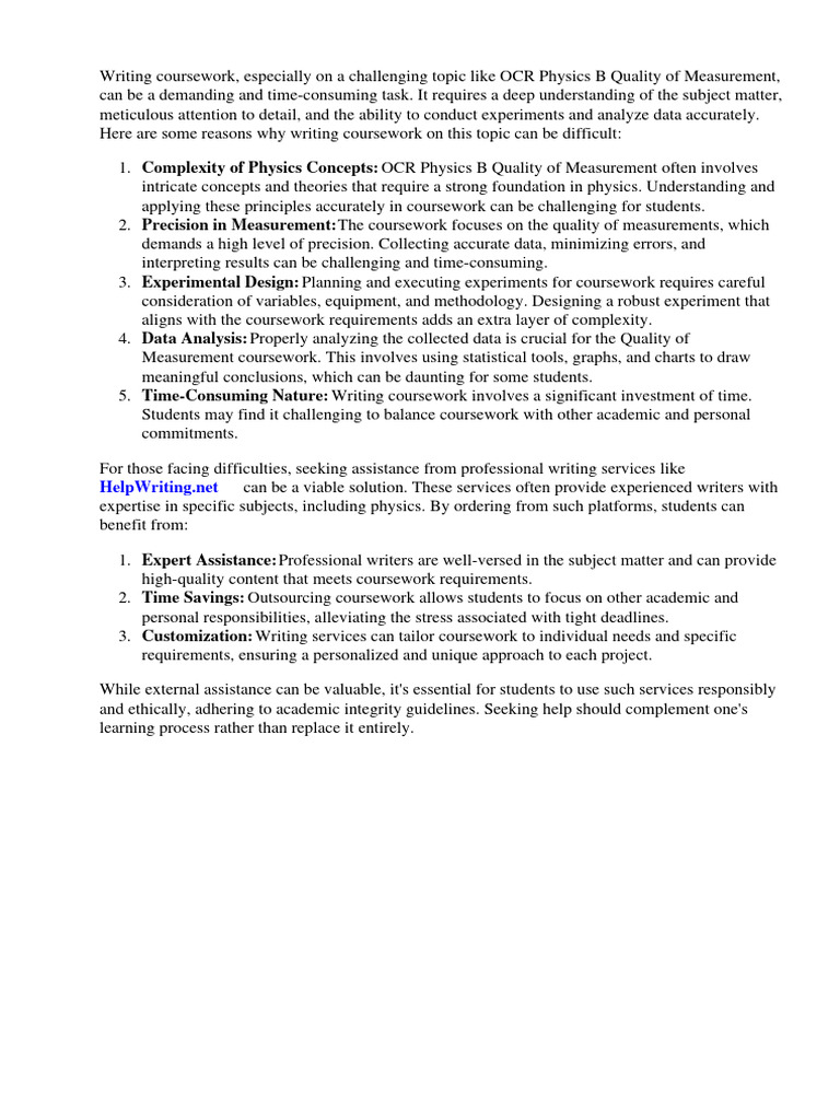 Ocr Physics B Quality of Measurement Coursework | PDF | Linked In | Data Analysis