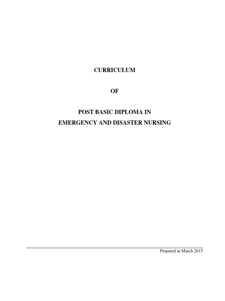 Post Basic Diploma in Emergency Nursing | PDF | Nursing | Injury