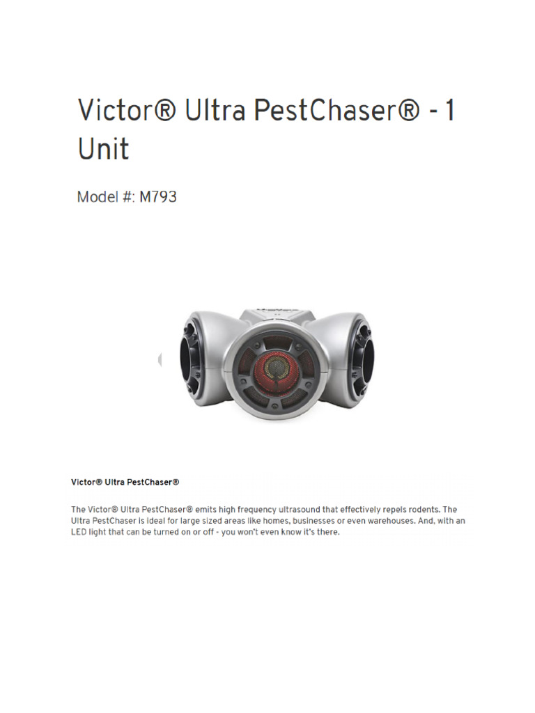 VICTOR Pest Chaser | PDF