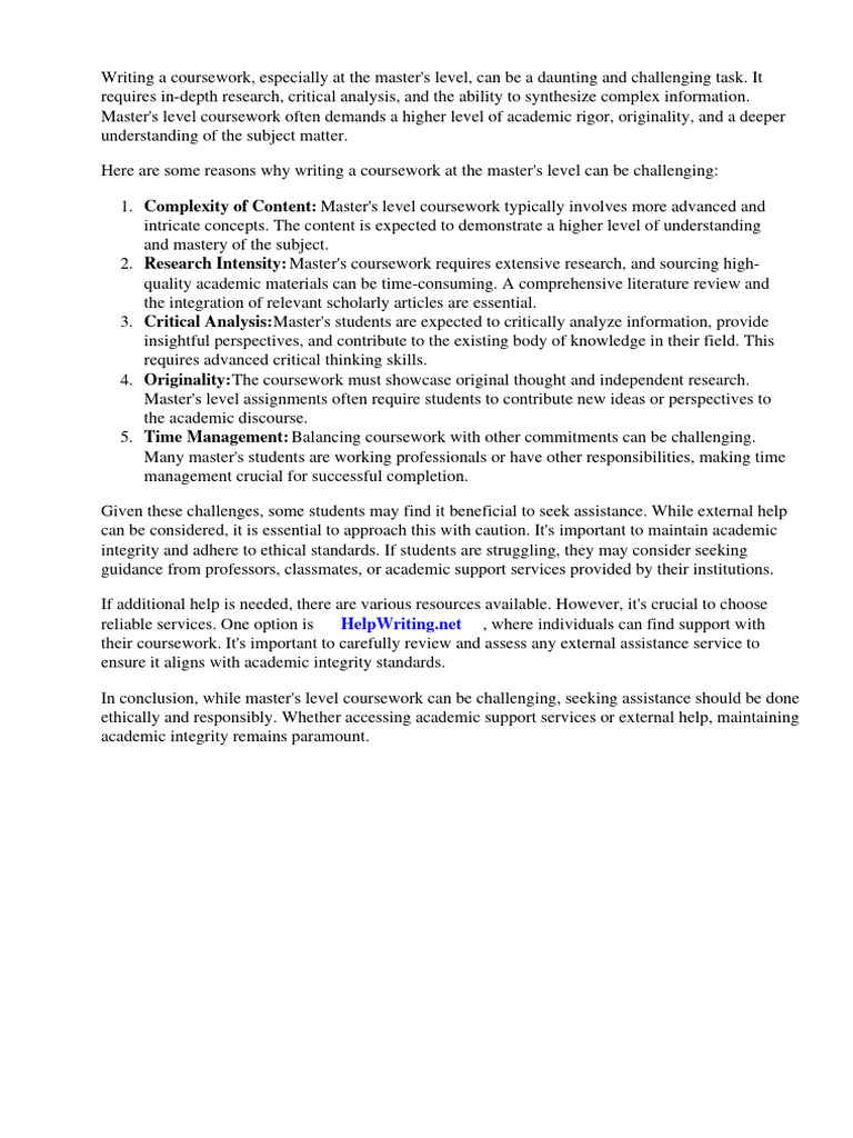 Coursework Only Masters | PDF | Academic Degree | Critical Thinking