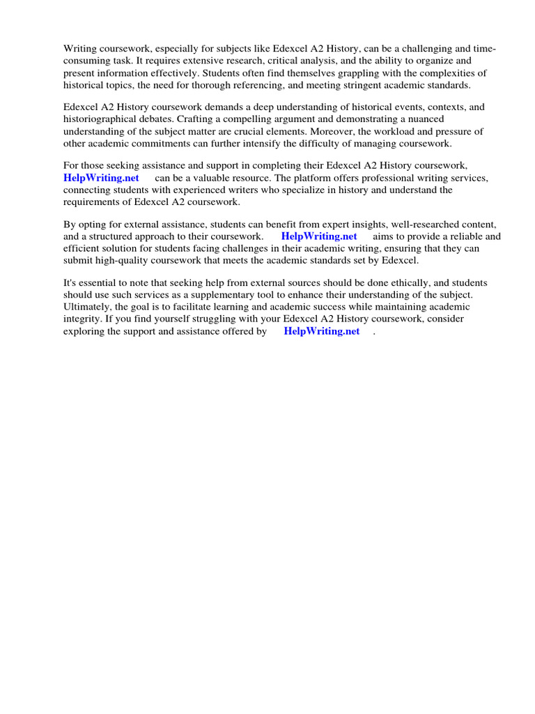 Edexcel A2 History Coursework Examples | PDF Edexcel A2 History Coursework Examples | PDF