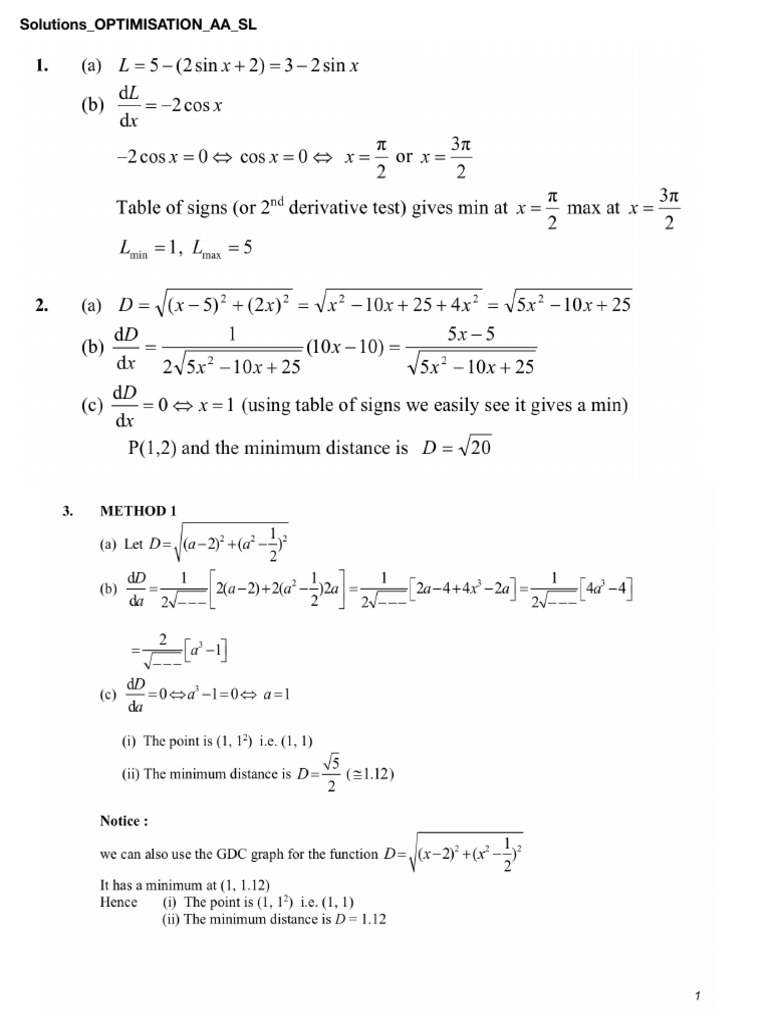 Calculus Optimization Problems | PDF | Mathematical Relations | Theoretical Computer Science