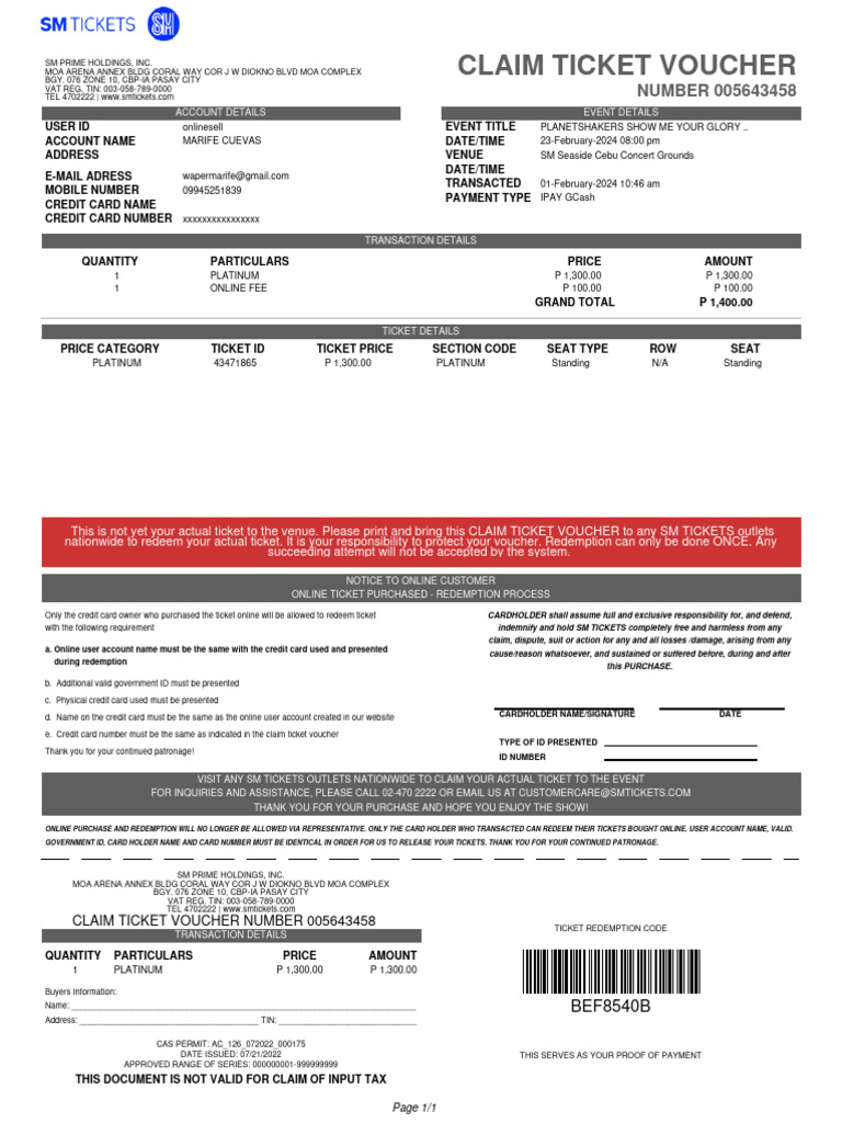 Voucher | PDF | Credit Card | Voucher