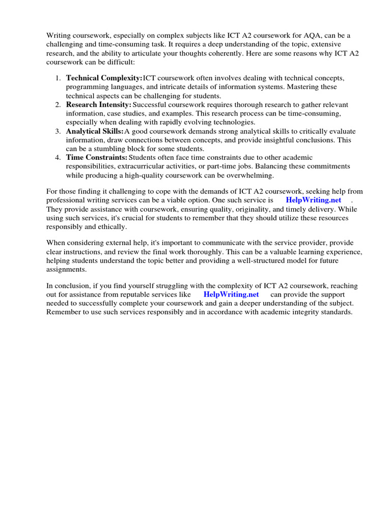 Ict A2 Coursework Aqa | Download Free PDF | Educational Technology ...